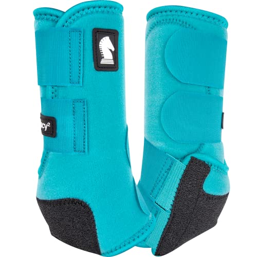 Classic Equine Legacy2 Front Support Boots, Aqua, Medium