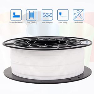 ENOMAKER PETG Filament 1.75mm White 1kg(2.2LBS) with Supper Good Layer Bonding Improved PETG for FDM 3D Printer Such as Creality Ender 3 Pro V2, CR-10/V2/V3, Voxelab Aquila etc.