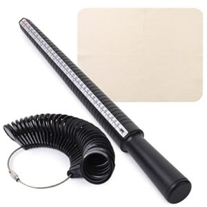 mr. pen- ring sizer measuring tool set, ring sizer guage & plastic ring mandrel with 1 polishing cloth, ring sizer, ring measure for fingers, ring sizing kit, ring finger sizer, ring sizer tool.