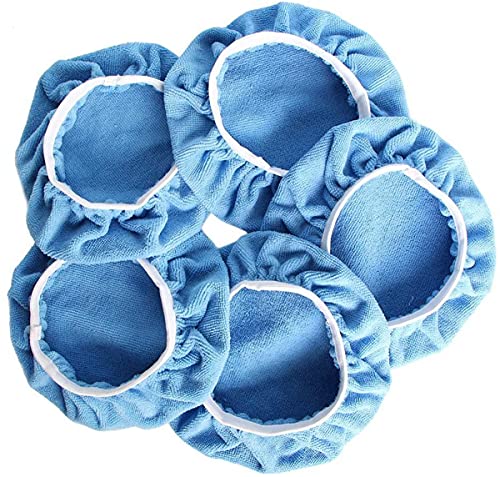 Car Polisher Pad 5 to 6 Inches Buffer Bonnets Waxers Bonnet Set Polishing Pads Bonnet Car Buffer Bonnet Car Wax Cover Kit 5PCS