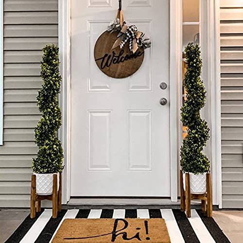 Black and White Striped Rug Outdoor Reversible Mat 35.4'' x 59'' Front Door Mat Hand-Woven Cotton Indoor/Outdoor for Layered Door Mats,Welcome Door Mat, Front Porch,Farmhouse,Kitchen,Entry Way