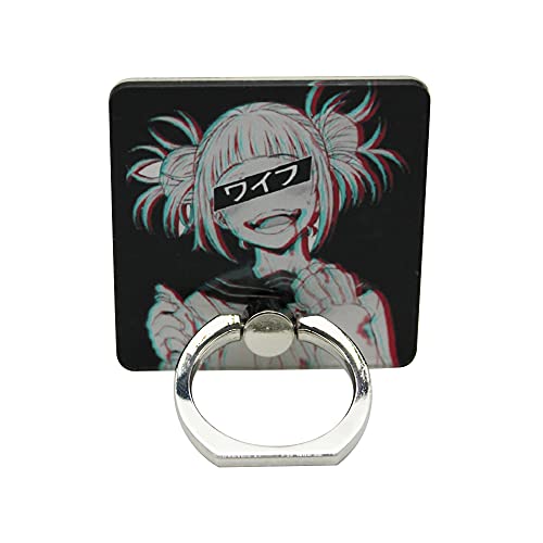 YANGHUOHUO, My Hero Academia Toga Himiko The Villain Waifu Phone Ring Holder Stand Japanese Anime 360 Degree Rotating Ring Grip Mounts Anti Drop Finger Holder Cradles for Cellphone Tablets