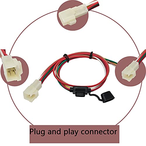 RED WOLF 4-Pin Trailer Wiring Harness Compatible with 1998-2008 Subaru Forester, 2000-2009 Outback, 2008-2014 Subaru Tribeca 4-Way Flat Towing Hitch T-Connector Plug