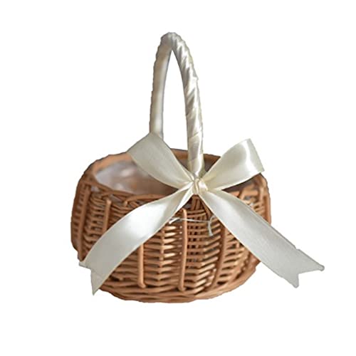 UXZDX Flower Basket Wedding, Home Decoration Woven Portable Storage Basket, Portable Basket