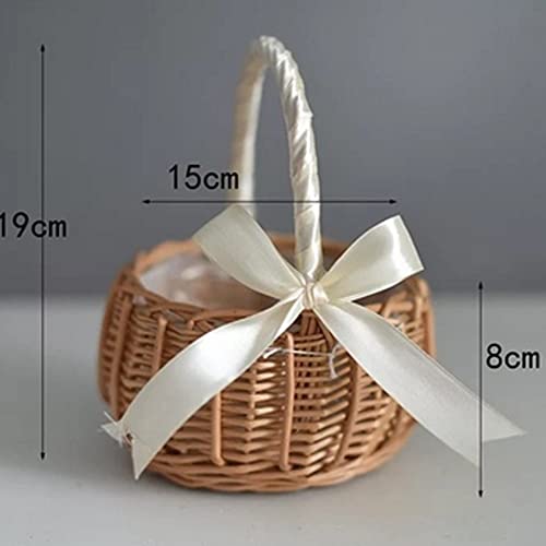 UXZDX Flower Basket Wedding, Home Decoration Woven Portable Storage Basket, Portable Basket