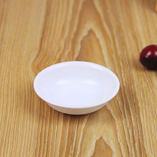 ifundom Dip Bowls Set of 10 Plastic Dip Soy Sauce Dishes & Bowl Small Cups for Sushi Tomato Sauce, Soy,- Chip and Dip Serving Bowl Set, White