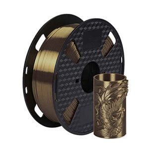 silk mocha brown pla filament 1.75 mm 3d printing filament 1kg 2.2lbs spool shine silky shiny metallic metal pla 3d printer material cc3d silk pla