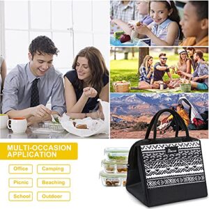 Lunch Bag for Women wide open Men Insulated Lunch Box for Adult Reusable Lunch Tote Bag for Work, Picnic, School or Travel