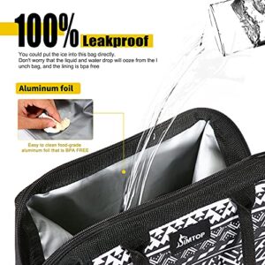 Lunch Bag for Women wide open Men Insulated Lunch Box for Adult Reusable Lunch Tote Bag for Work, Picnic, School or Travel