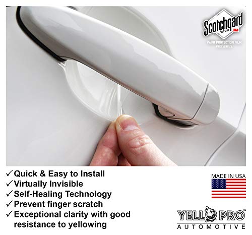 YelloPro Custom Fit Door Handle Cup 3M Scotchgard Anti Scratch Clear Paint Protector Film Cover Self Healing PPF Guard Kit for 2021 2022 2023 Toyota Sienna Mini Van