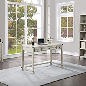 OSP Home Furnishings Baton Rouge Traditional Home Office Writing Desk, Champagne Oak Finish