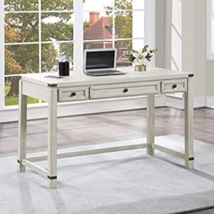 OSP Home Furnishings Baton Rouge Traditional Home Office Writing Desk, Champagne Oak Finish