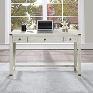 OSP Home Furnishings Baton Rouge Traditional Home Office Writing Desk, Champagne Oak Finish