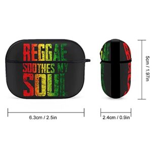 Jamaica Reggae Music Airpods Case Cover for Apple AirPods Pro Cute Airpod Case for Boys Girls PC Hard Silicone Protective Skin Airpods Accessories with Keychain