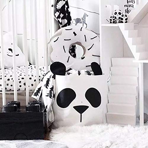 UXZDX Panda Storage Bag Basket Baby Kids Toy Clothes Canvas Laundry Basket Storage Bag Can Stand Nappy Bin Home Storage Bucket