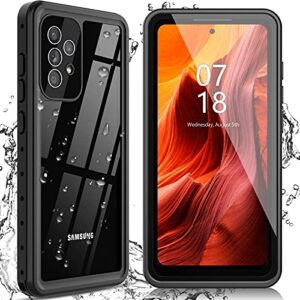 oterkin for samsung galaxy a52 case, a52 waterproof case built-in screen protector dustproof shockproof ip68 underwater full body sealed daily-use clear case for samsung a52 5g 6.5 inch