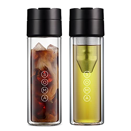 SOMA Coffee Bottle, Glass Brew Bottle Olive 20.0 fl oz (562 ml) Brew Bottle, Olive Glass Bottle, Heat Resistant, Drip Coffee, Cold Draining, Hot Water Bottle, Glass, Eco Sustainable