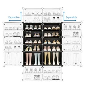 KOUSI Portable Shoe Rack Organizer 120 Pair Tower Shelf Storage Cabinet Stand Expandable for Heels, Boots, Slippers， 12 Tier