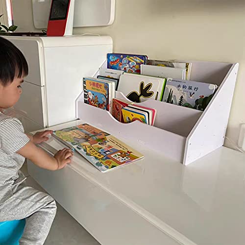 Kid's Bookcase Display Stand Kids Book Rack Storage Bookshelf/Book Shelf Case Organizer Wooden White