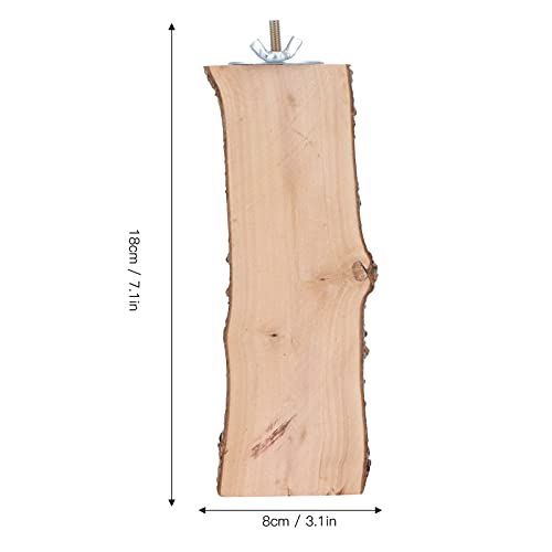 Bird Perches, Parrot Standing Platform Parrots Chewing Toy Stand Bird Standing Playground Natural Wood Parrot Perch Paw Grinding Toy for Pet Parakeet Cockatoo Canary Finch Dove(7-8/18)