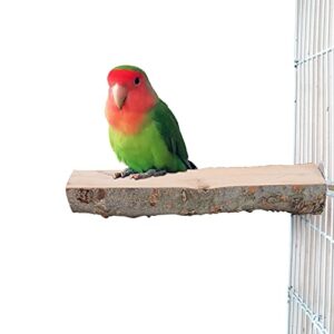 Bird Perches, Parrot Standing Platform Parrots Chewing Toy Stand Bird Standing Playground Natural Wood Parrot Perch Paw Grinding Toy for Pet Parakeet Cockatoo Canary Finch Dove(7-8/18)