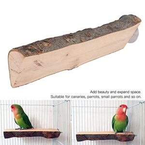 Bird Perches, Parrot Standing Platform Parrots Chewing Toy Stand Bird Standing Playground Natural Wood Parrot Perch Paw Grinding Toy for Pet Parakeet Cockatoo Canary Finch Dove(7-8/18)