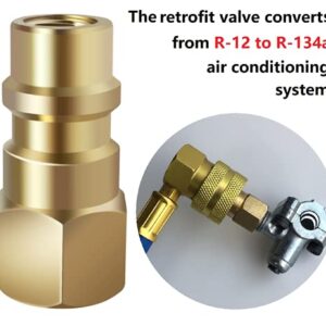 Boltigen R134A Refrigerant Charge Hose Gauge Kit-A/C Refrigerant Charge Hose Gauge Set with 1 BPV-31 Bullet Piercing Tap Valve,1 Retrofit Valve Fits for Car AC Air Conditioning Refrigerant Charging