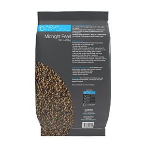 AquaNatural Midnight Pearl 20lb Gravel Substrate for aquascaping, Aquariums, vivariums and terrariums 2-4mm, Brown