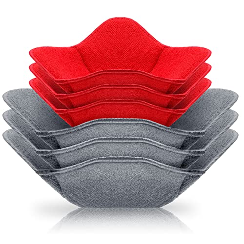 Patelai 6 Pieces 2 Sizes Microwave Bowl Holders Sponge and Microfiber Small Bowls Cozy Large Bowl Holder for Hot Food Soup Warmer Home Kitchen and Hot Bowl Holder