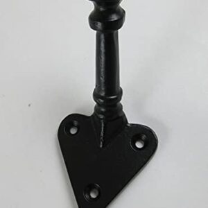 Cast Iron Heart Themed Stick Wall Hook