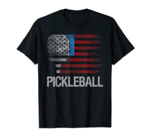 us flag pickleball player paddleball lover t-shirt