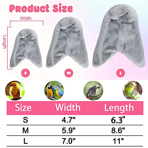 KOXHOX Comfort Corner Fleece Bird Blanket,Cuddle Nest Hanging Toy,Parrot Cage Snuggle Hut Warm Plush Bedding,Small Animals Shelter Plush Bedding for Parakeet Cockatiel Pigeon