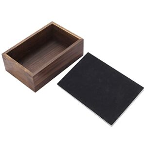 MyGift Modern Walnut Wood & White Marble Lid Vanity Catchall Jewelry Box/Storage Container