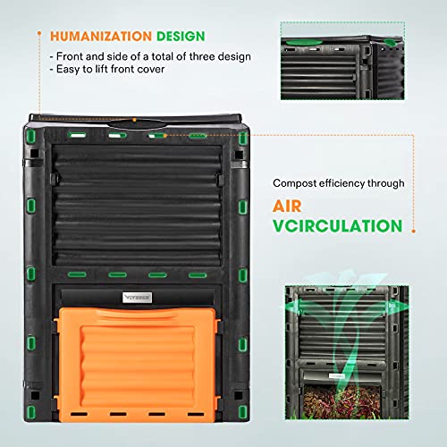 VIVOSUN Compost Bin 80Gallon (300L), Outdoor Composter W/Large Capacity & Easy Assembling, Compost Barrel for Fast Creation of Fertile Soil