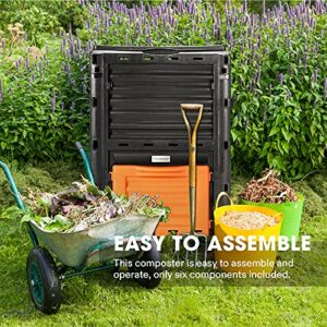 VIVOSUN Compost Bin 80Gallon (300L), Outdoor Composter W/Large Capacity & Easy Assembling, Compost Barrel for Fast Creation of Fertile Soil