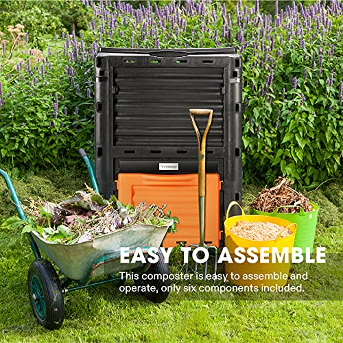 VIVOSUN Compost Bin 80Gallon (300L), Outdoor Composter W/Large Capacity & Easy Assembling, Compost Barrel for Fast Creation of Fertile Soil