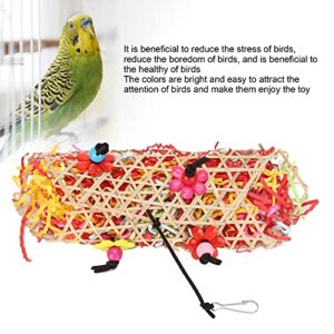 Shreddable Bird Toy, Colorful Weaving Swing Chew Toy Foraging Shredding Hanging Toy Handmade Creates Fun Filled Foraging Shredding Chew ToysToys