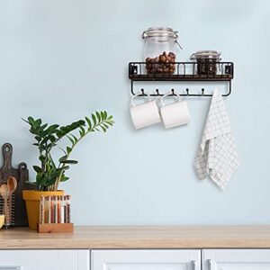 Key Holder for Wall，Key Hooks for Wall, Mail Organizer Wall Mount Key Rack Hanger Holder Decorative Metal Wire Mesh Mail and Key Holder for Wall with Shelf, Entryway, Bathroom, Living Room by DB