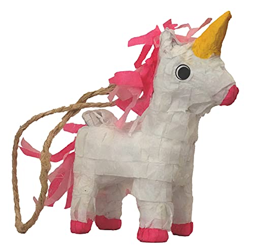 Fetch-It Pets 8" Unicorn Shaped Piñata Bird Toy Suitable for Small Medium and Large Parrots Budgies Parakeets Cockatiels Lovebirds and Cockatoos