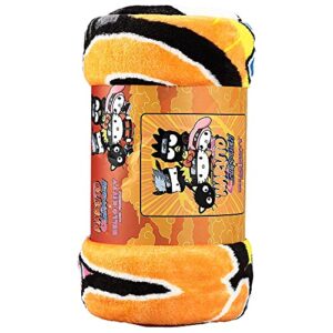 Bioworld Naruto x Sanrio Kawaii Character Mashup Fleece Throw