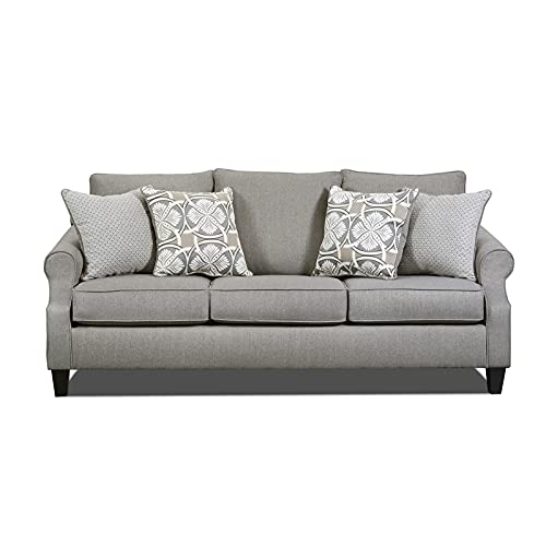 Behold Home Havenwood Sofa with Accent Pillows in Gray