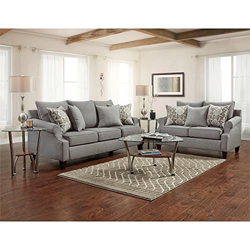 Behold Home Havenwood Sofa with Accent Pillows in Gray