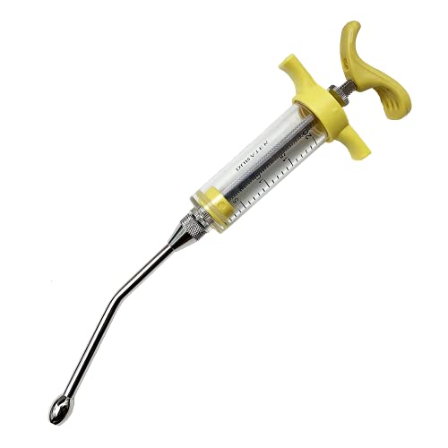 Duratek Drenching Syringe with Dose Nut and Feeding Nozzle - 20cc (Color May Vary)