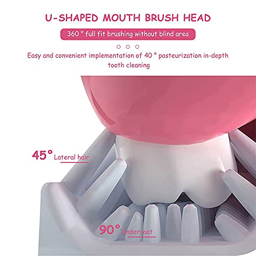 HGR 2Pcs Kids U- Shaped Toothbrush, Manual Toothbrush Oral  Cleaning Tools for Children Training Teeth Cleaning Whole Mouth Toothbrush for Kids (Aged 2~6)