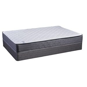 Treaton, 8-Inch Gentle Firm Supportive Yet Remarkebly Comfortable Innerspring Mattress & 8" Wood Box Spring Set, Full, Beige