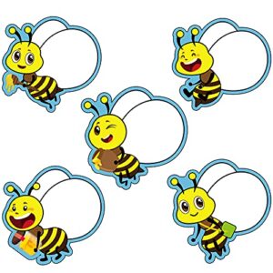 45 pieces bees cut-outs, bee accents paper cutouts bee theme greeting cutouts name tags labels bulletin board classroom decoration for teacher student back to school party supplies, 5.5 x 5.5 inch