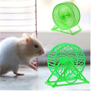 tossper 1pc plastic hamster pet mice little exercise toys running sport wheel spinner toys