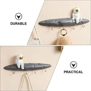 DOITOOL Wall Mounted Coat Hooks Heavy Duty Astronaut Design Metal Coat Hook Rail for Hanging Coat Hat Purse Key Towel Entryway (Random Style)