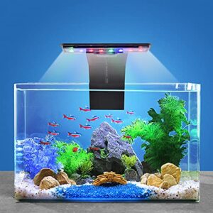 weaverbird led aquarium light three-mode adjustable fish tank lights 5w 16 led planted aquarium light clip lamp 550lm for 0.24 inch thickness 12 inch fish tank