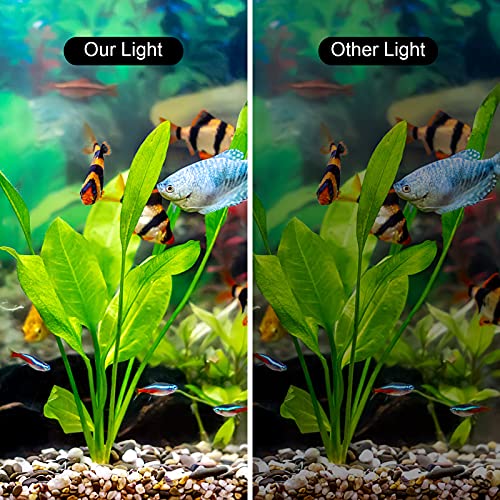 WEAVERBIRD LED Aquarium Light Three-Mode Adjustable Fish Tank Lights 5W 16 LED Planted Aquarium Light Clip Lamp 550LM for 0.24 inch Thickness 12 inch Fish Tank